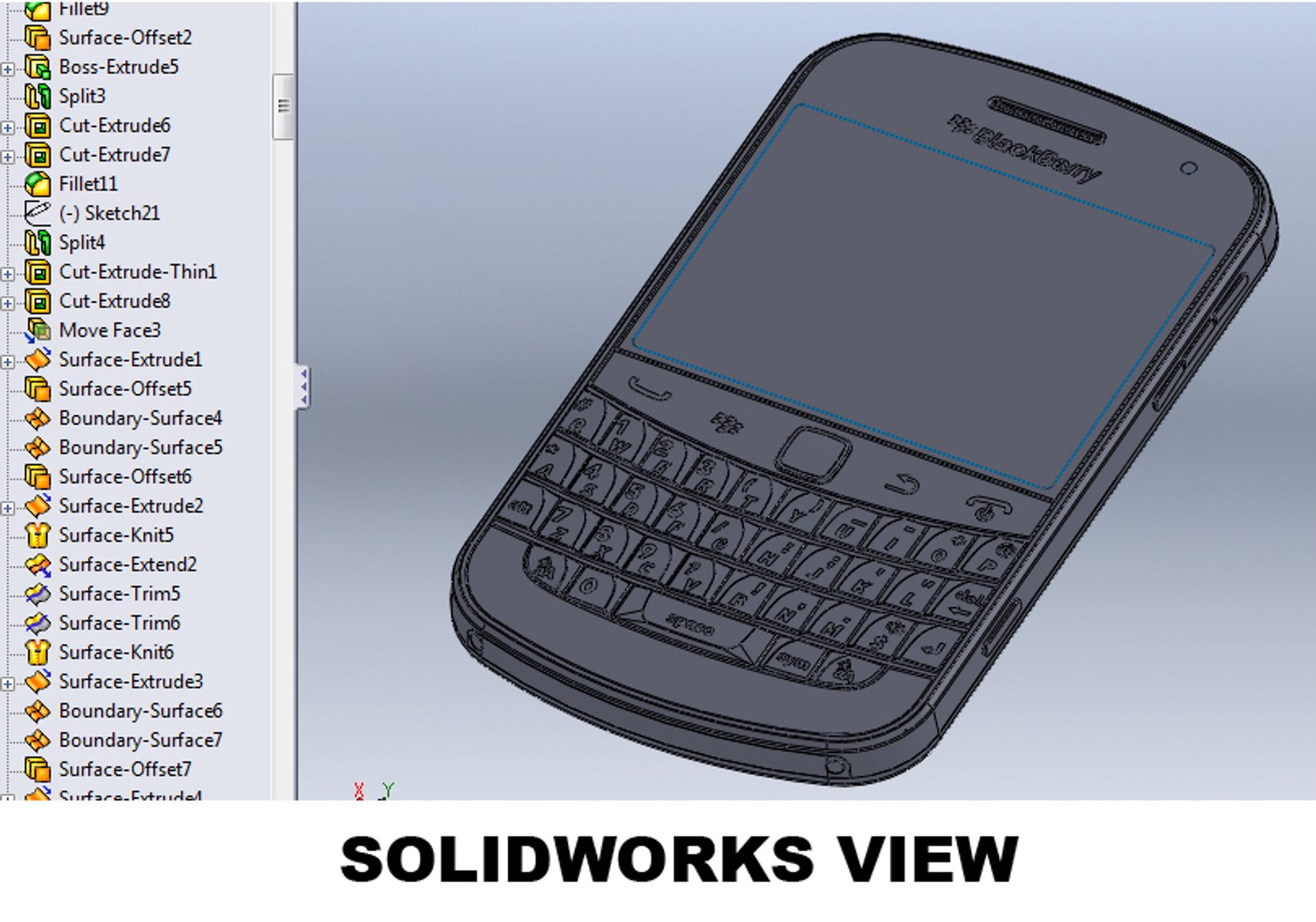 Blackberry Rim Bold 3d Model