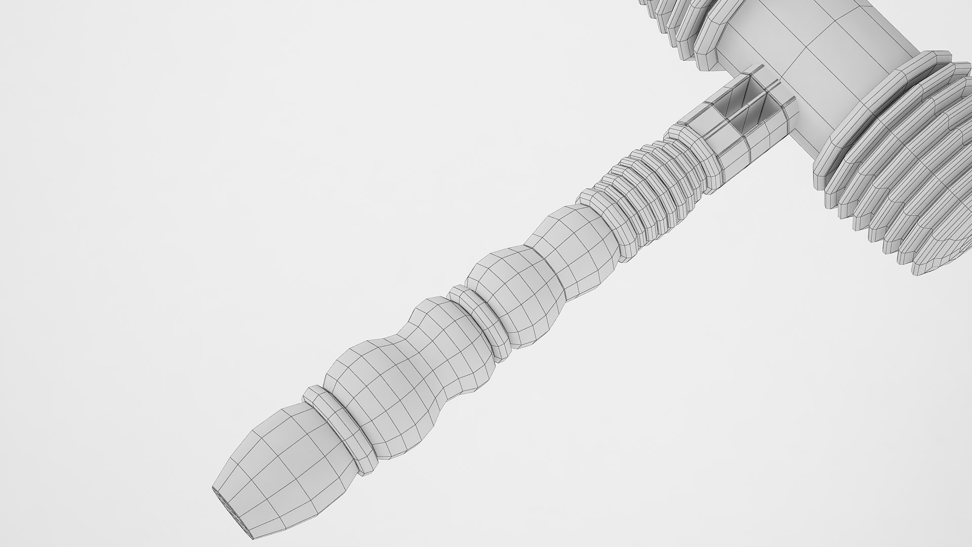 Plastic Toy Hammer 02 3D model - TurboSquid 1782649