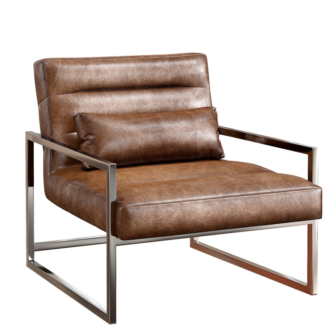 3D Michael Loft Steel Armchair Model - TurboSquid 1445664