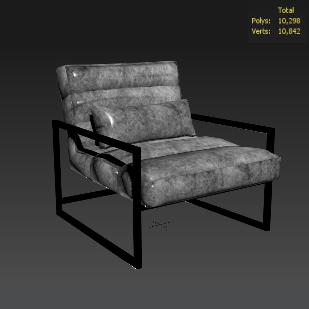 3D Michael Loft Steel Armchair Model - TurboSquid 1445664