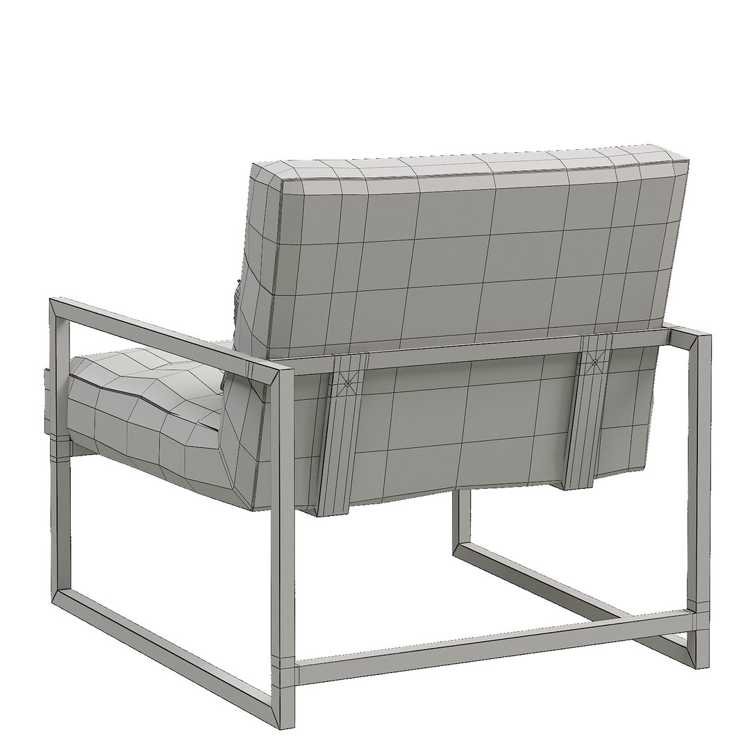 3D Michael Loft Steel Armchair Model - TurboSquid 1445664