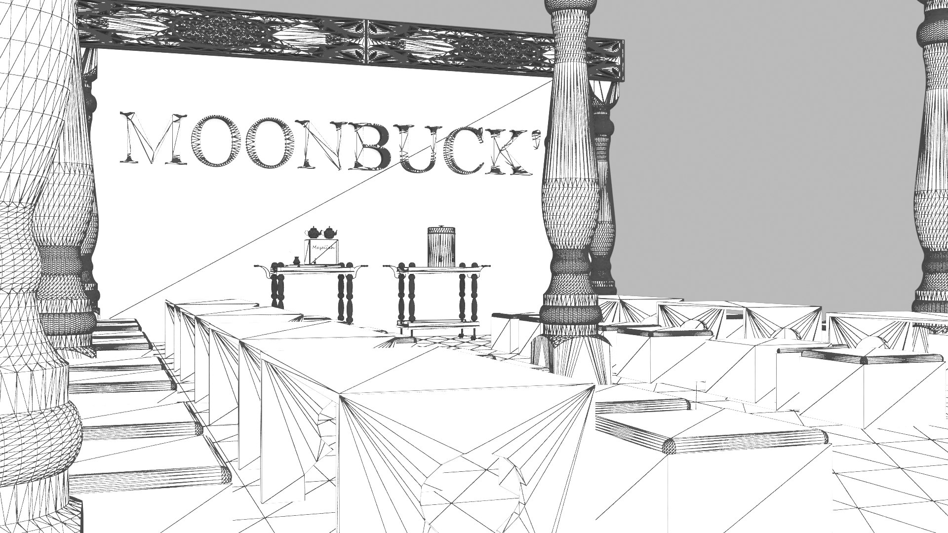 3D Model Moonbucks Cafe House - TurboSquid 1901931