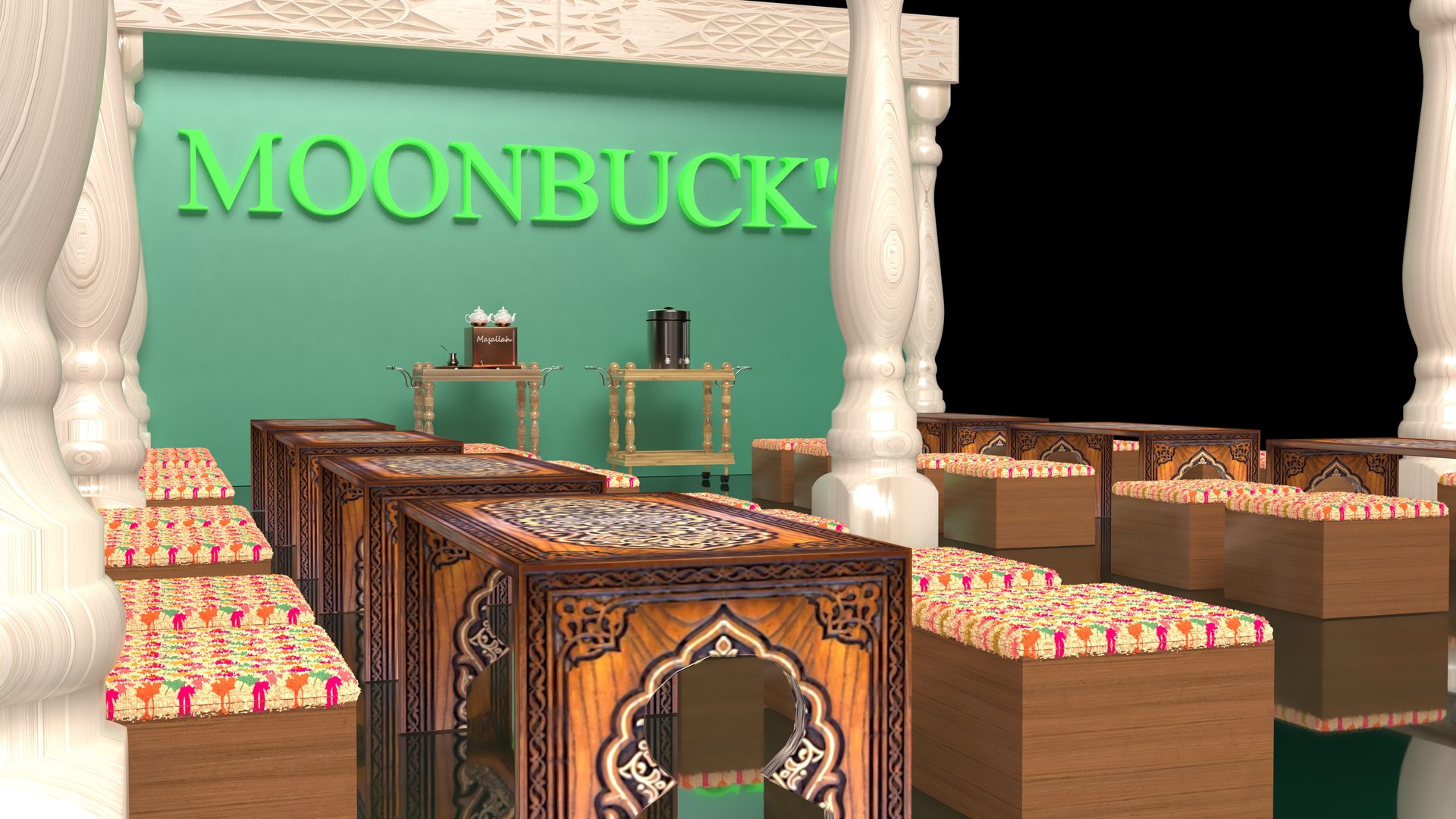 3D Model Moonbucks Cafe House - TurboSquid 1901931