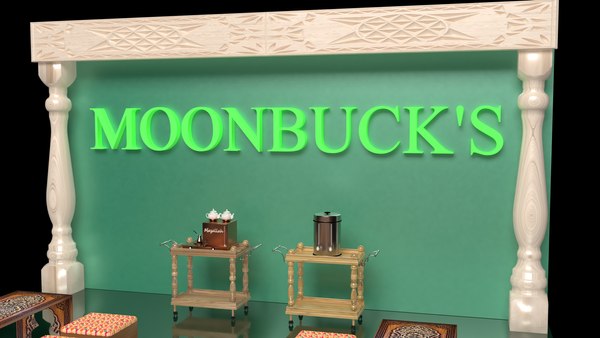 3D model Moonbucks Cafe House - TurboSquid 1901931