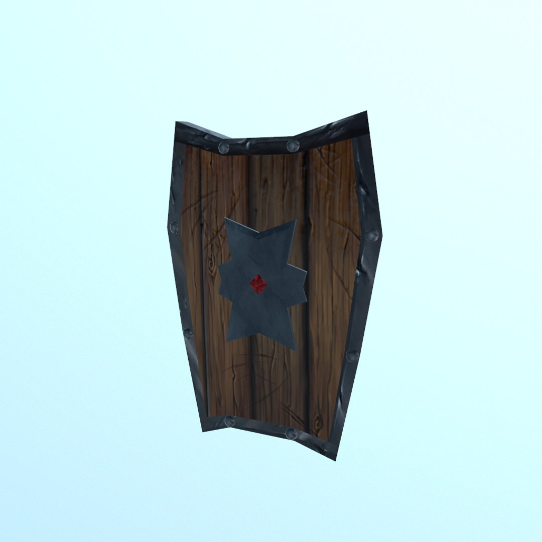 3D model shield hand painted - TurboSquid 1170983