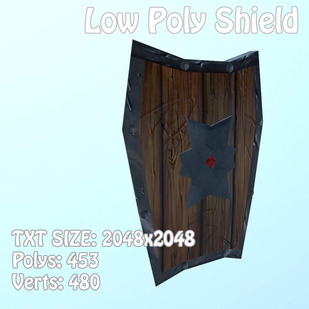 3D model shield hand painted - TurboSquid 1170983