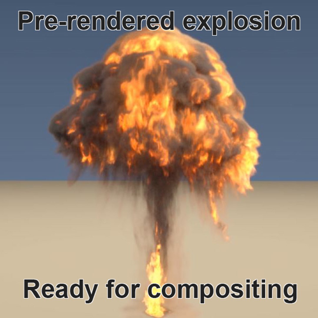 3d Pre-rendered Explosion Render