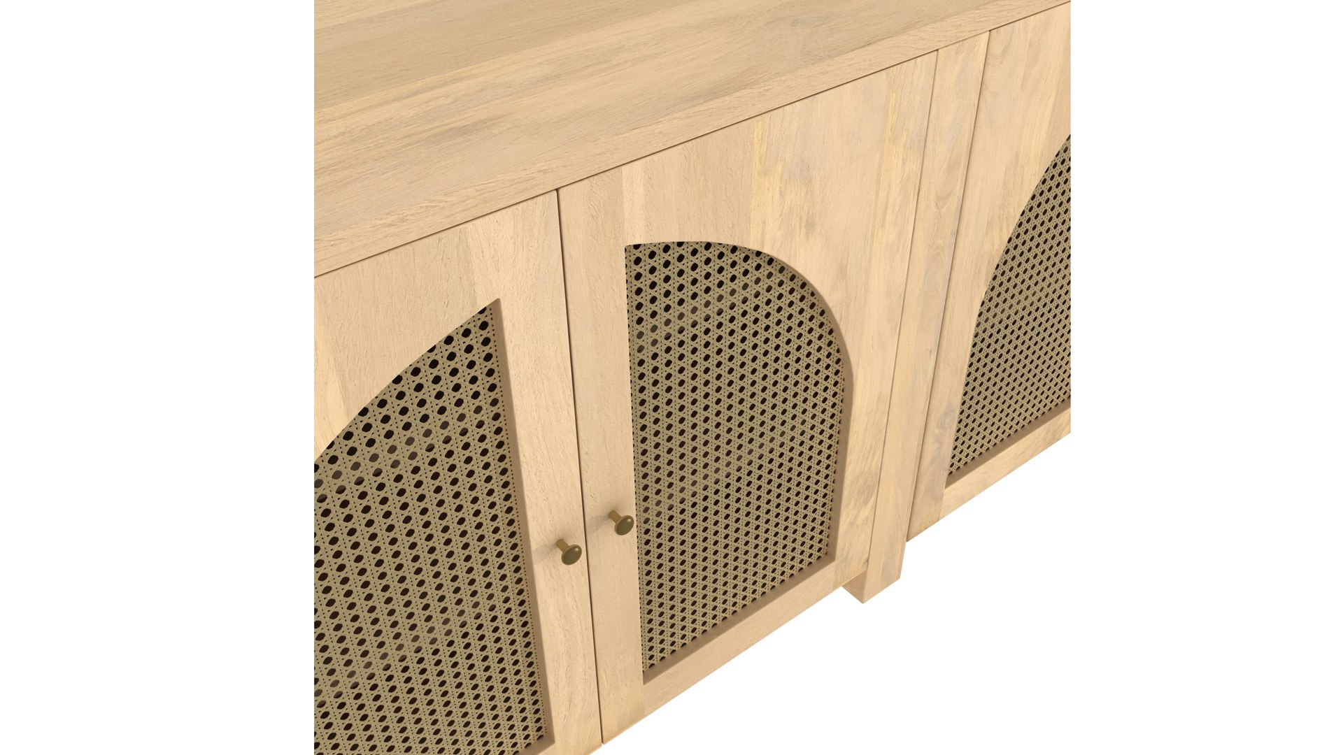 3D West Elm Cane Arches Sideboard Model - TurboSquid 2375014