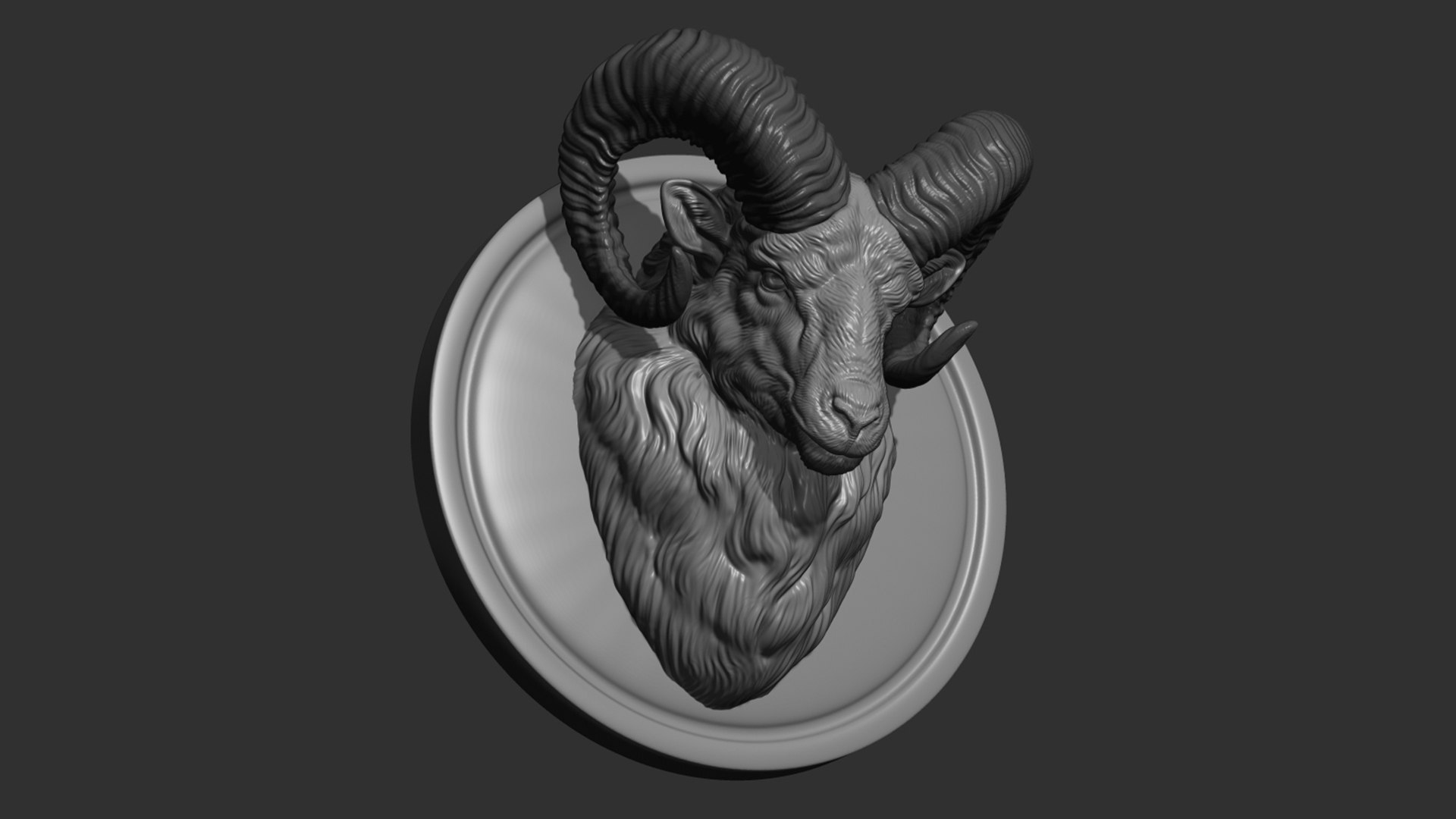 Big Horned Ram Head Model - TurboSquid 1878722