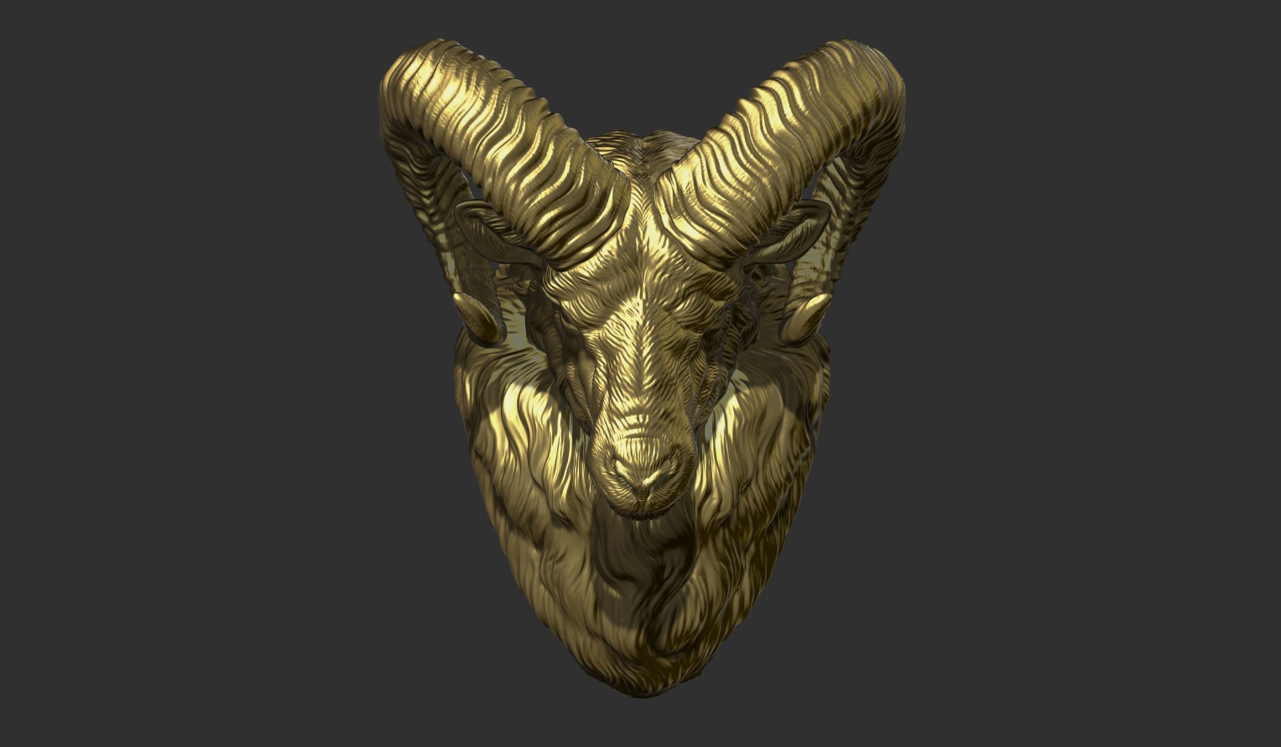Big Horned Ram Head Model - TurboSquid 1878722