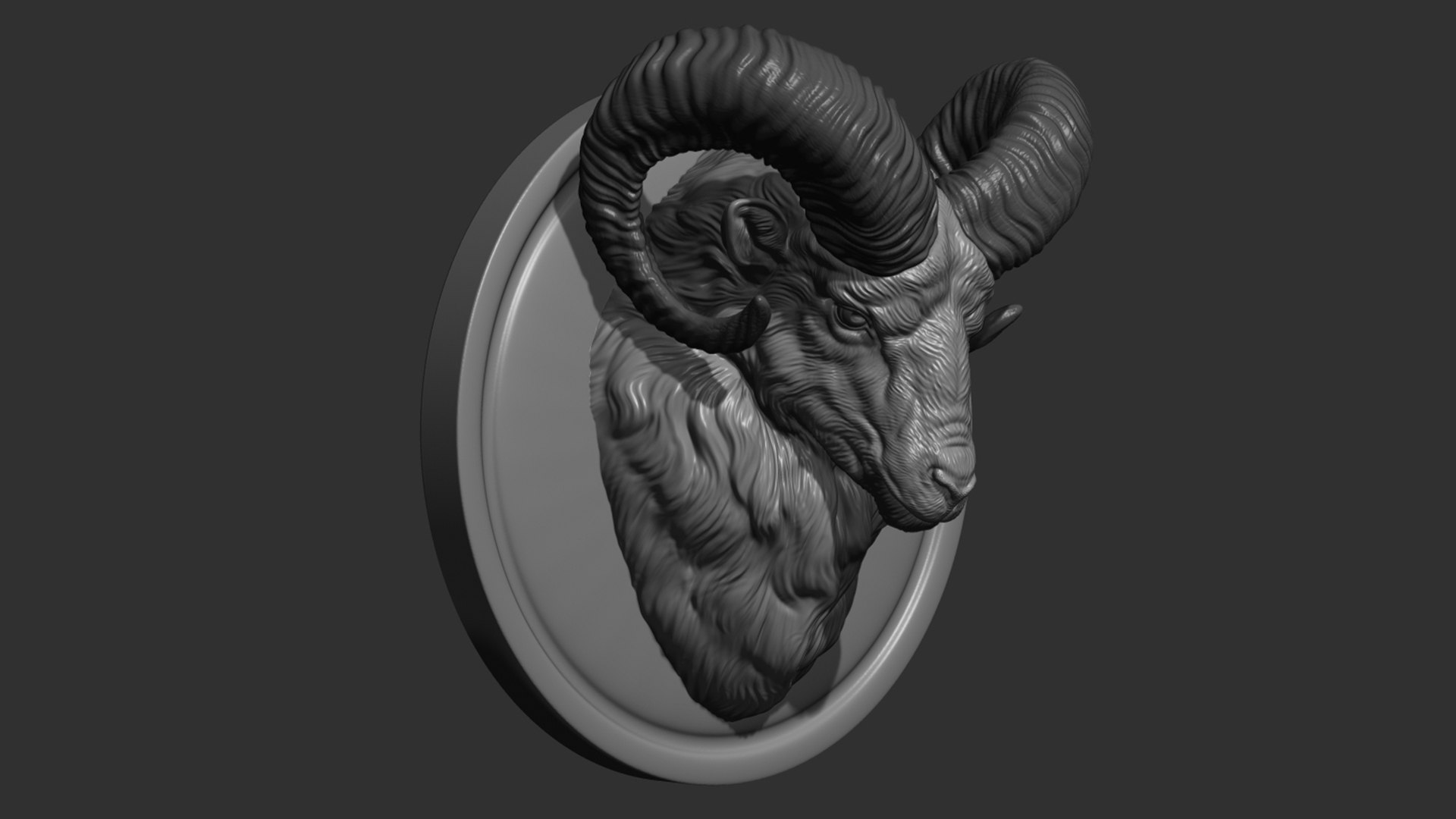 Big Horned Ram Head Model - TurboSquid 1878722