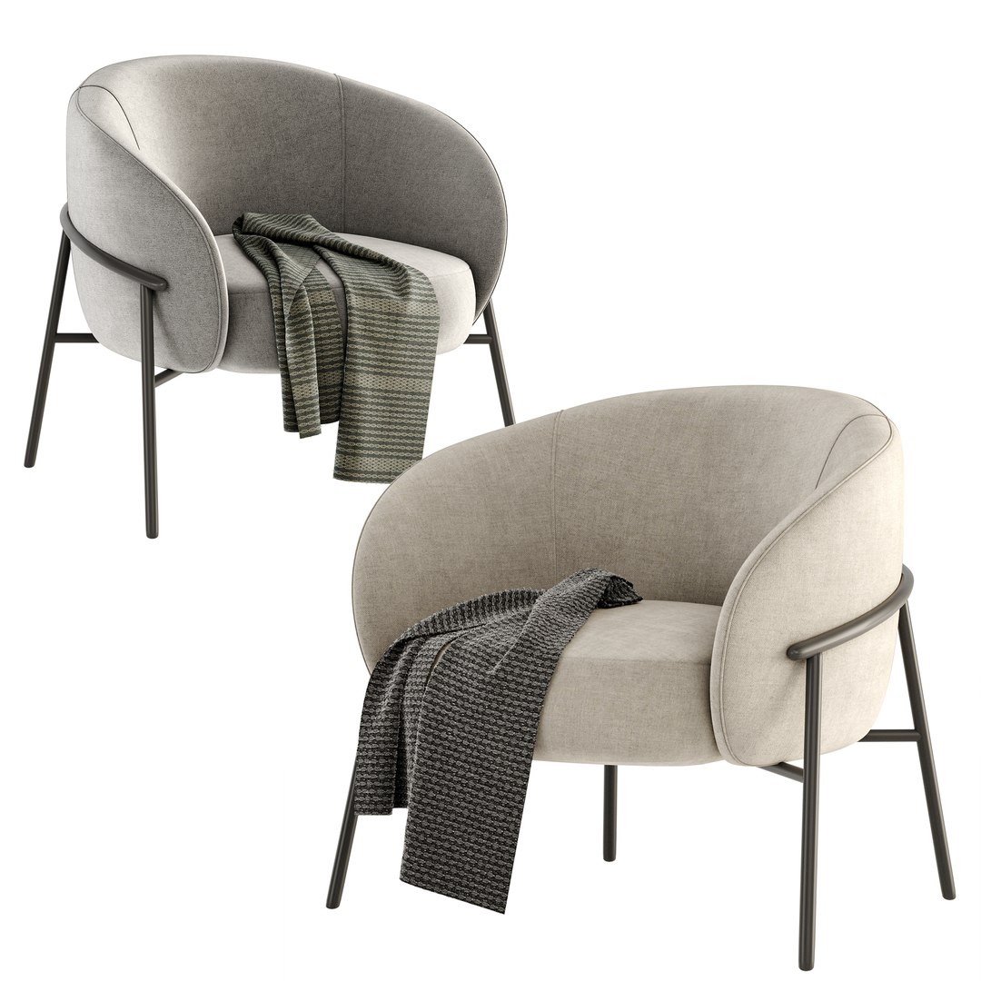 RIMO Armchair By Parla 3D Model - TurboSquid 2194867