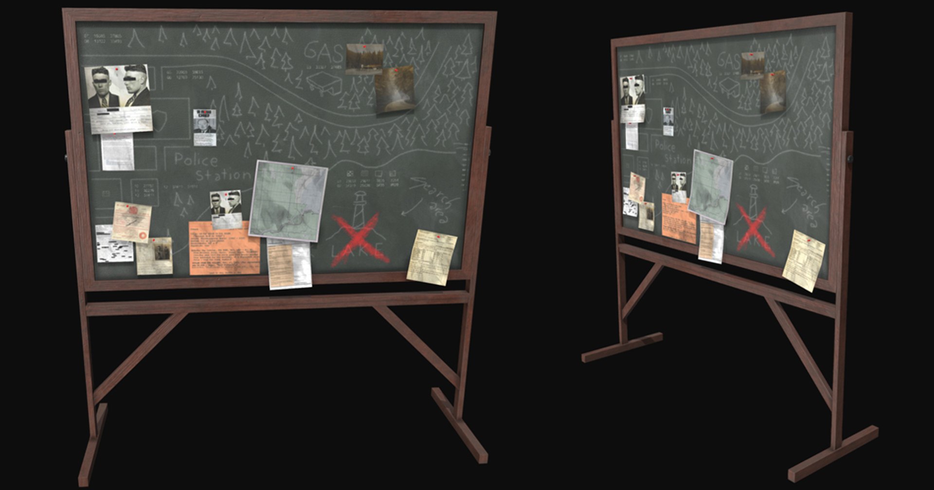 Pbr Police Chalkboard 3D Model - TurboSquid 1371797