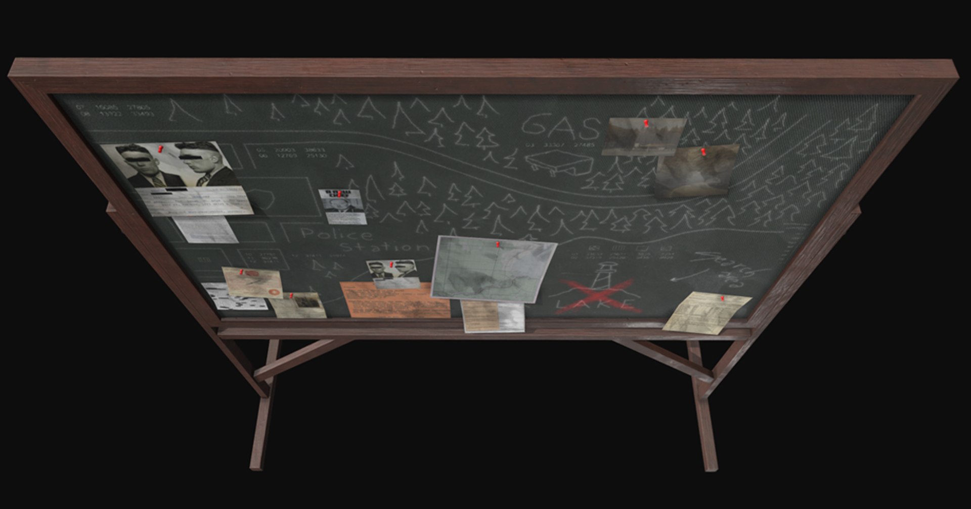 Pbr Police Chalkboard 3D Model - TurboSquid 1371797
