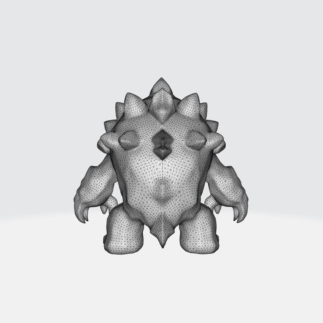 3D Stone Beast With Crystal Spikes - TurboSquid 2376255