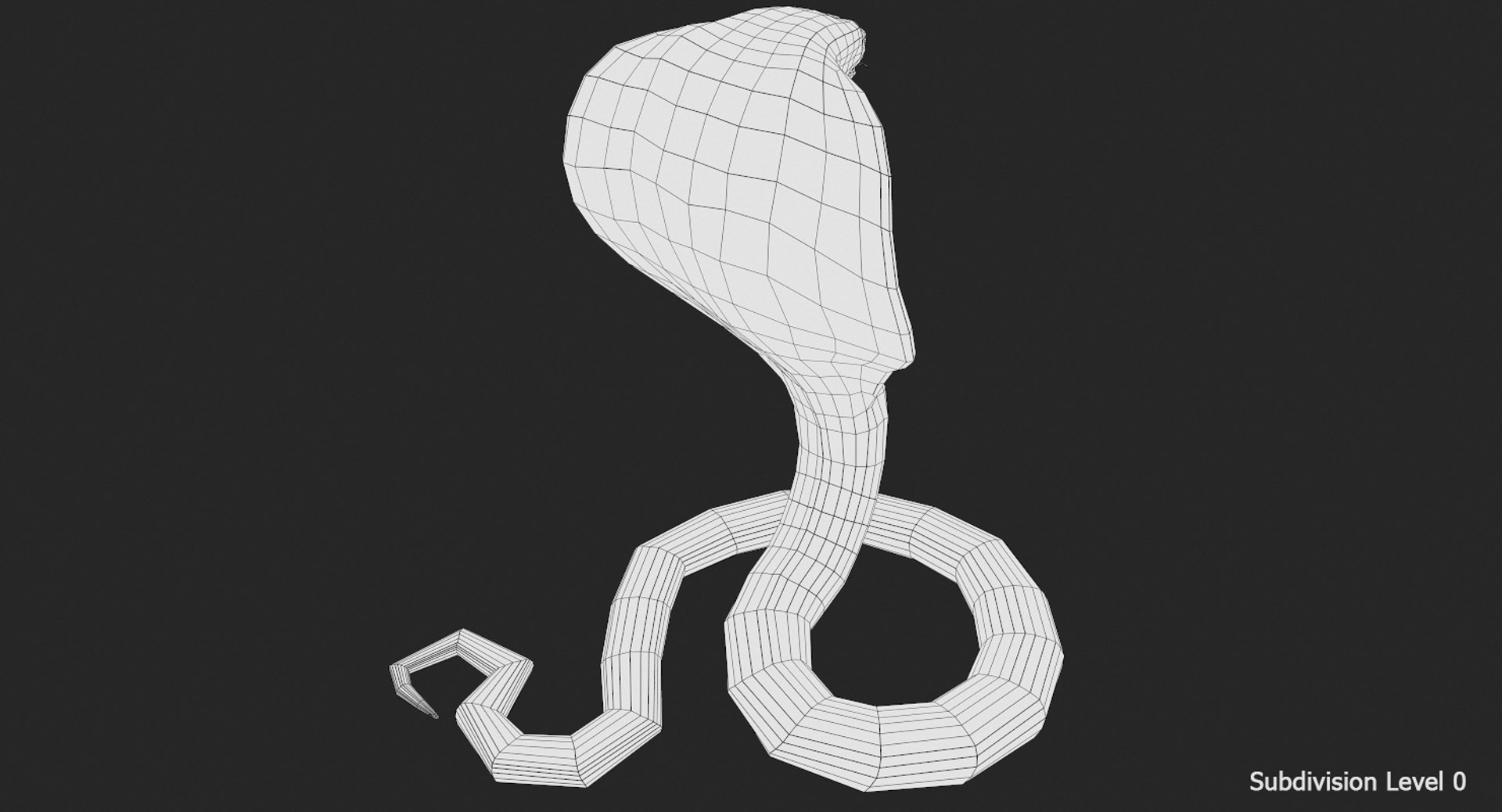3d hd king cobra snake model