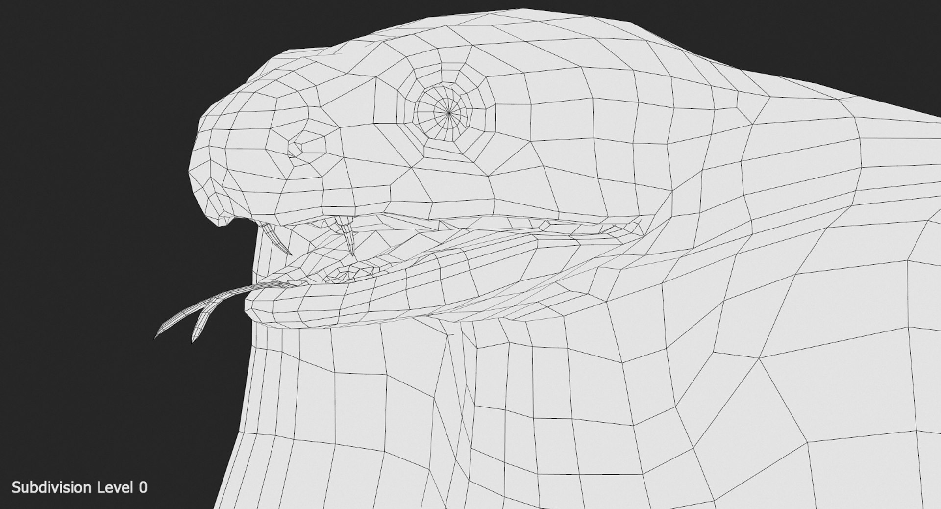 3d hd king cobra snake model