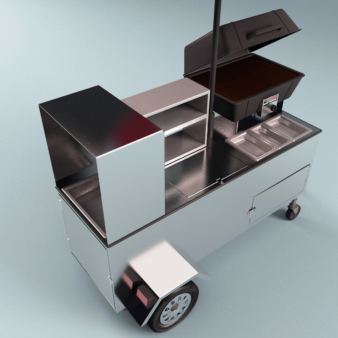3d hot dog cart