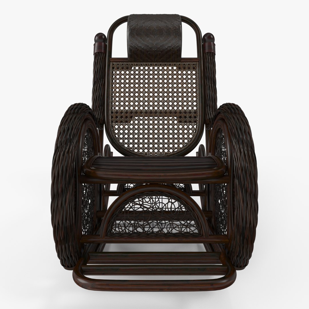 3D Rotang Armchair Dark Model - TurboSquid 2016882