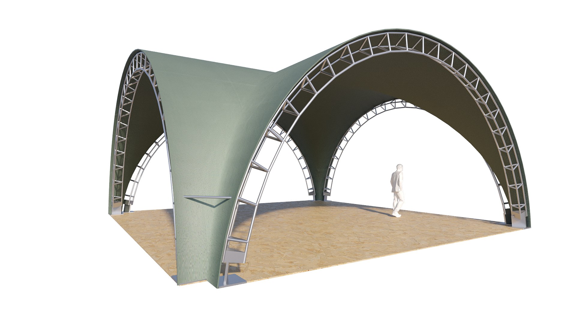 Arch Tent Rectangular 3D - TurboSquid 2123183