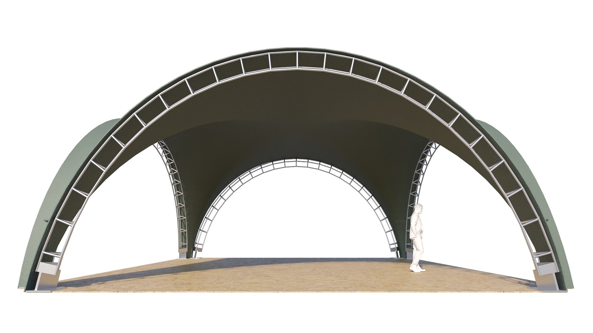 Arch Tent Rectangular 3D - TurboSquid 2123183