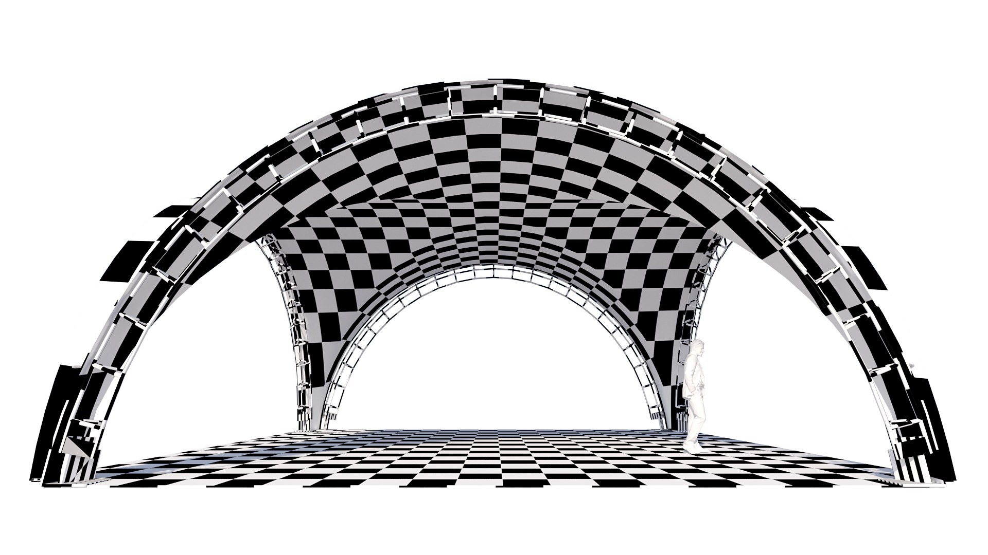 Arch Tent Rectangular 3D - TurboSquid 2123183