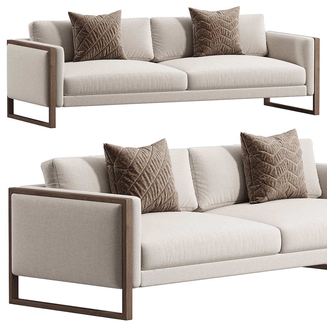 3D Otis Sofa Thames Cream Model - TurboSquid 2203562