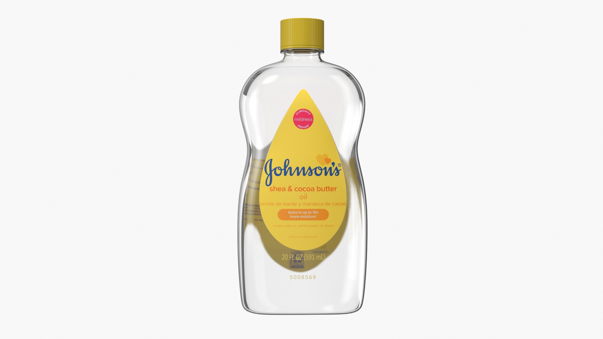 3D Johnsons Oil Bottle Yellow - TurboSquid 2314672