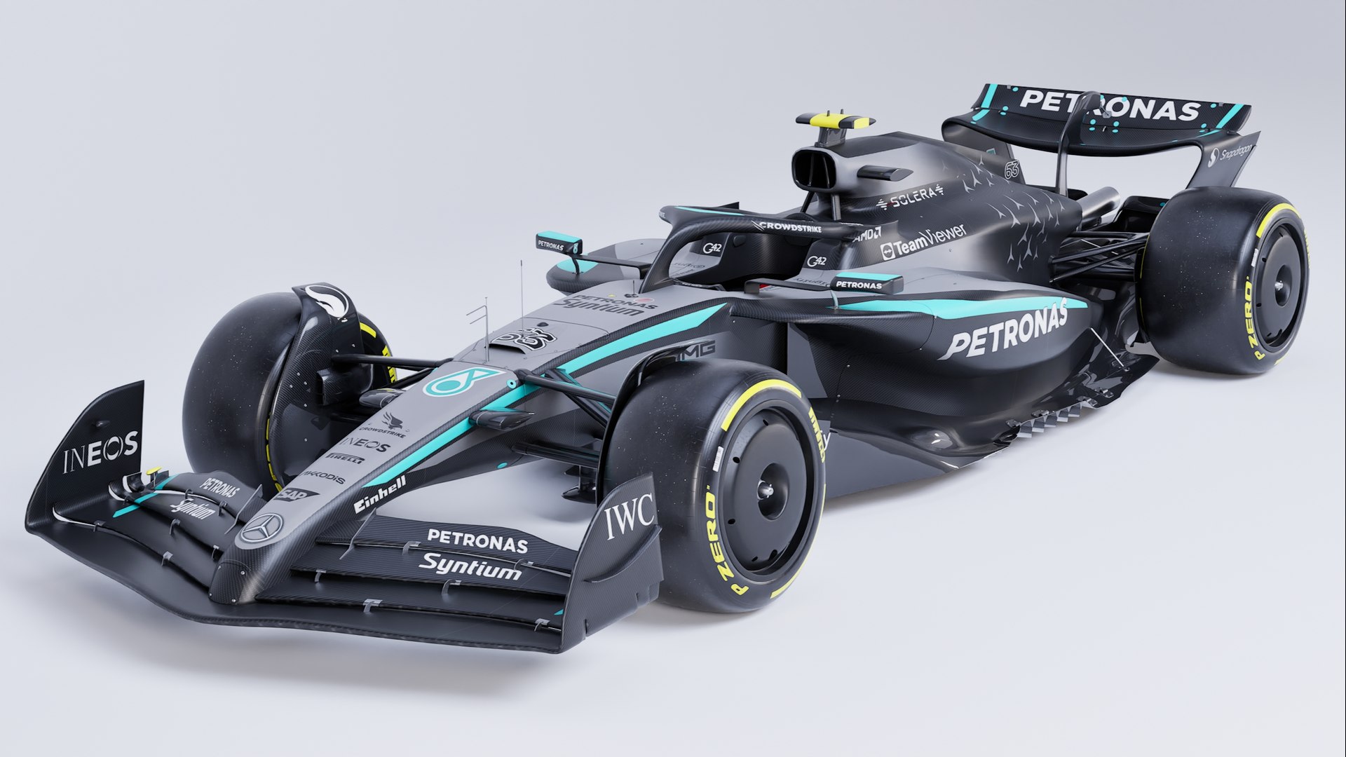 F1 2025 Mercedes W16 Formula 1 Race Car Low-poly 3D Model 3D ...