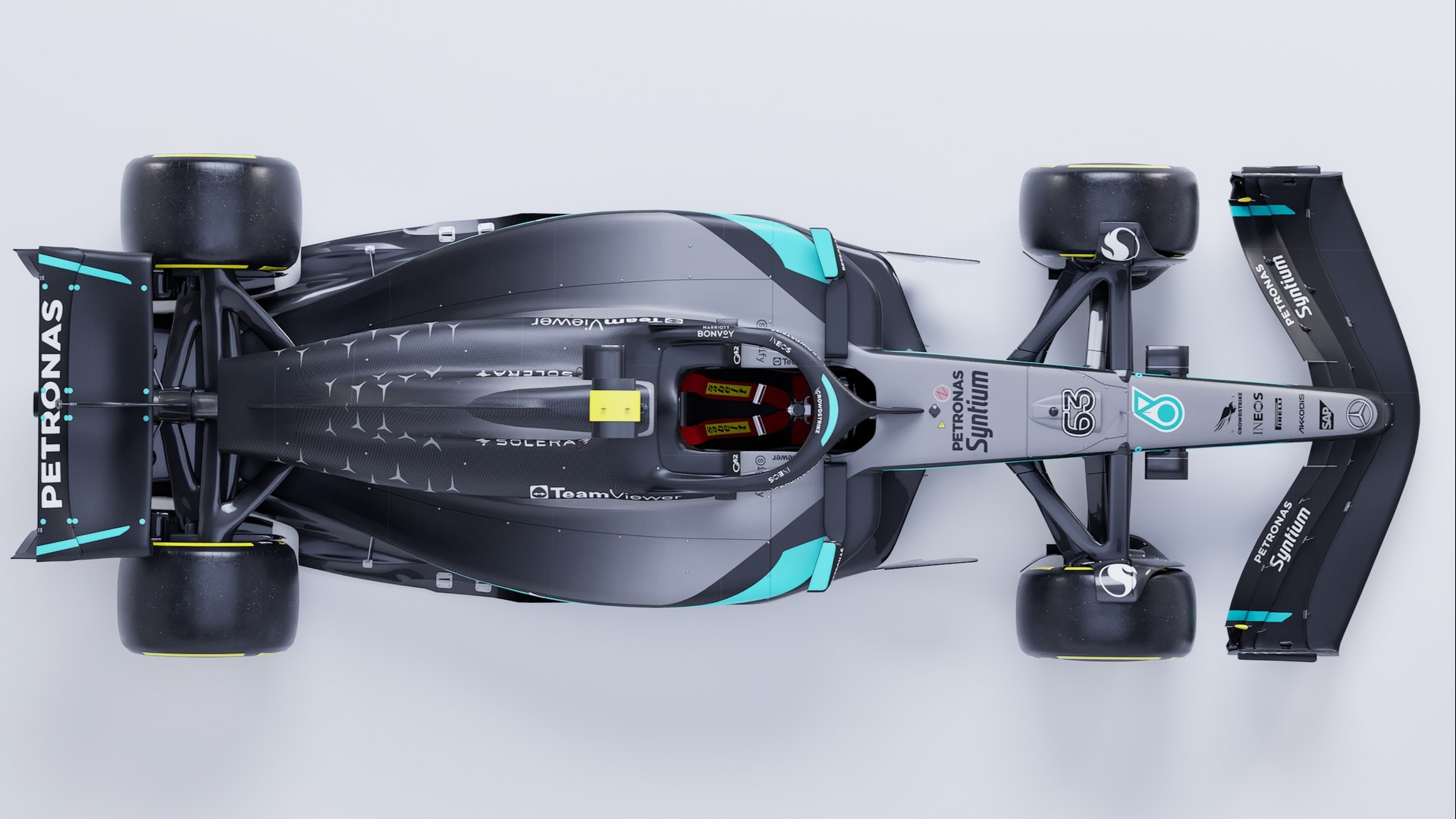 F1 2025 Mercedes W16 Formula 1 Race Car Low-poly 3D Model 3D ...