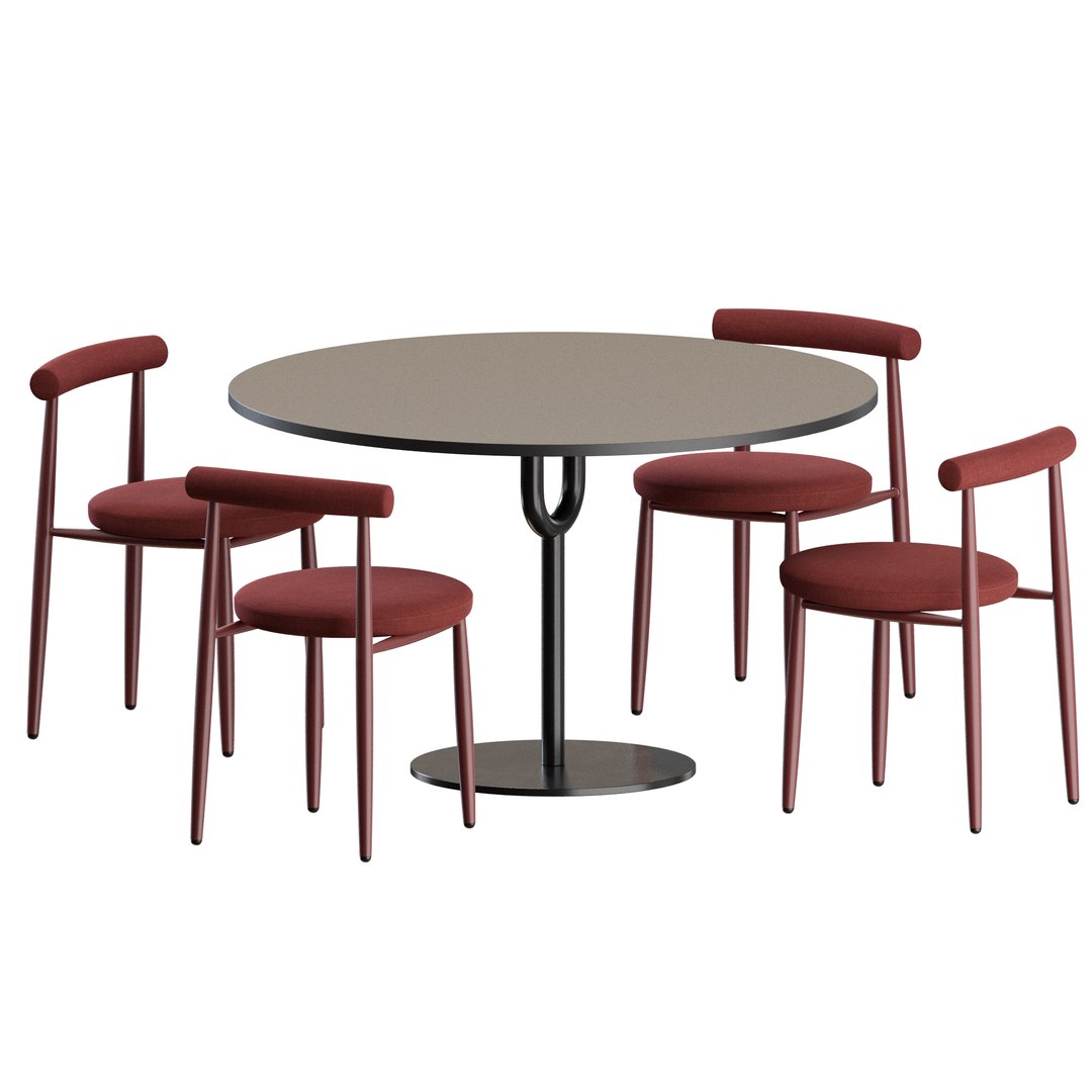 3D Swage Dining Set By Design By Them Model - TurboSquid 2467050