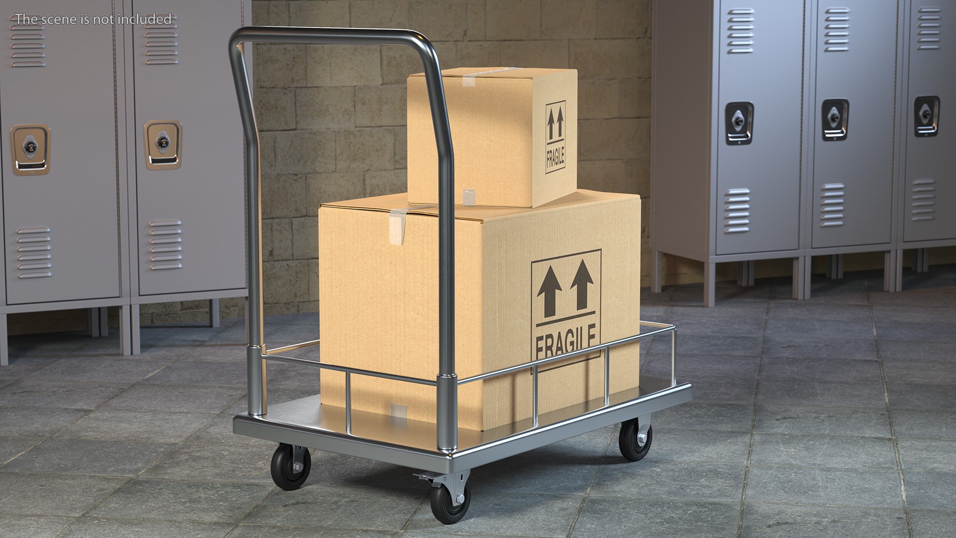 Trolley Low Platform Railing With Cardboard Boxes Model - TurboSquid ...