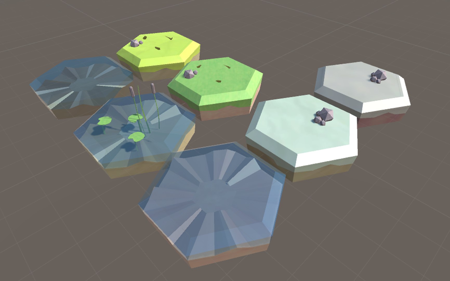 Blend Hexagon Grass Tiles
