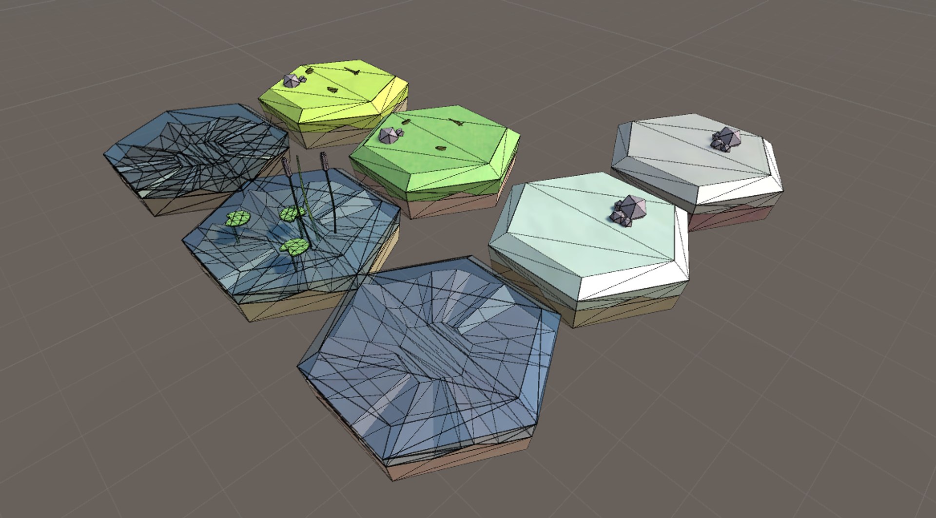 Blend Hexagon Grass Tiles