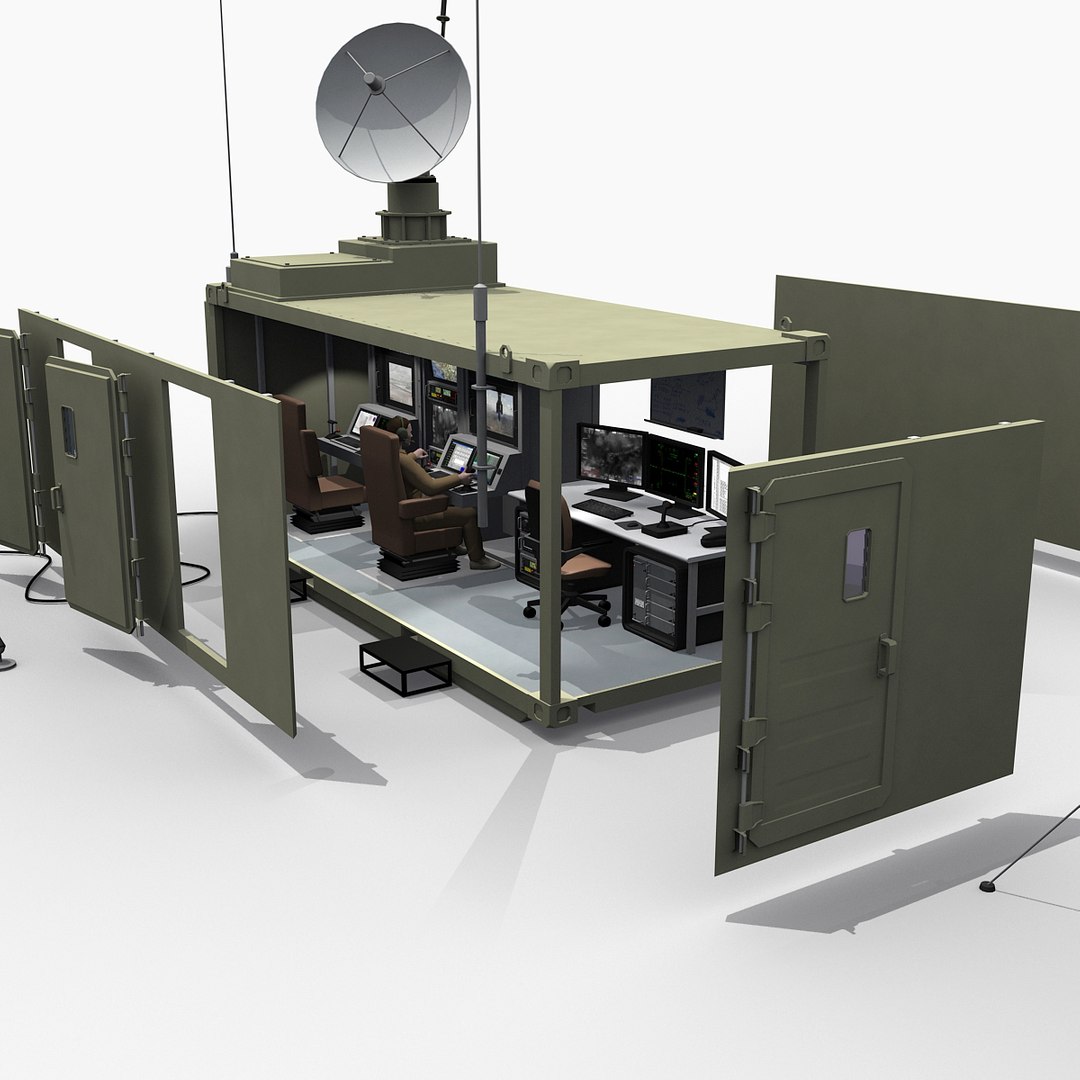 3d uav airstrip ground station model
