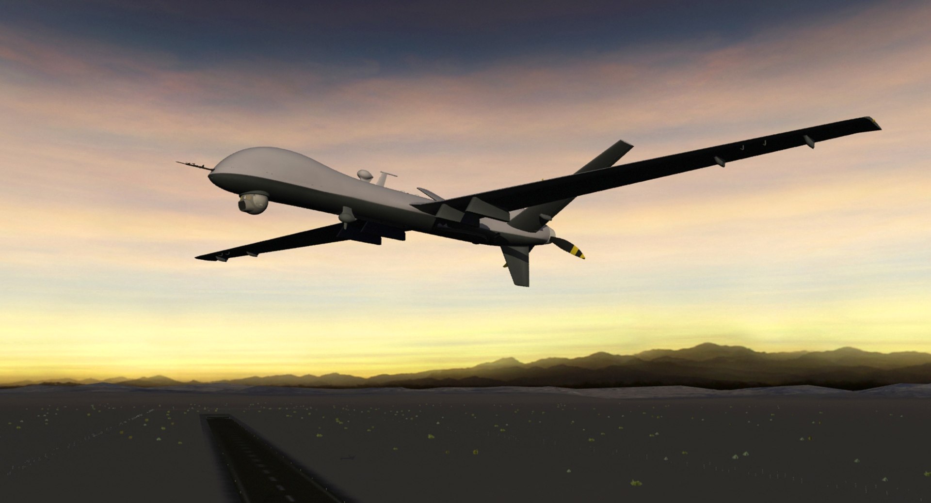 3d uav airstrip ground station model