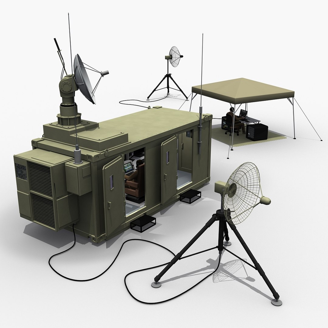 3d uav airstrip ground station model
