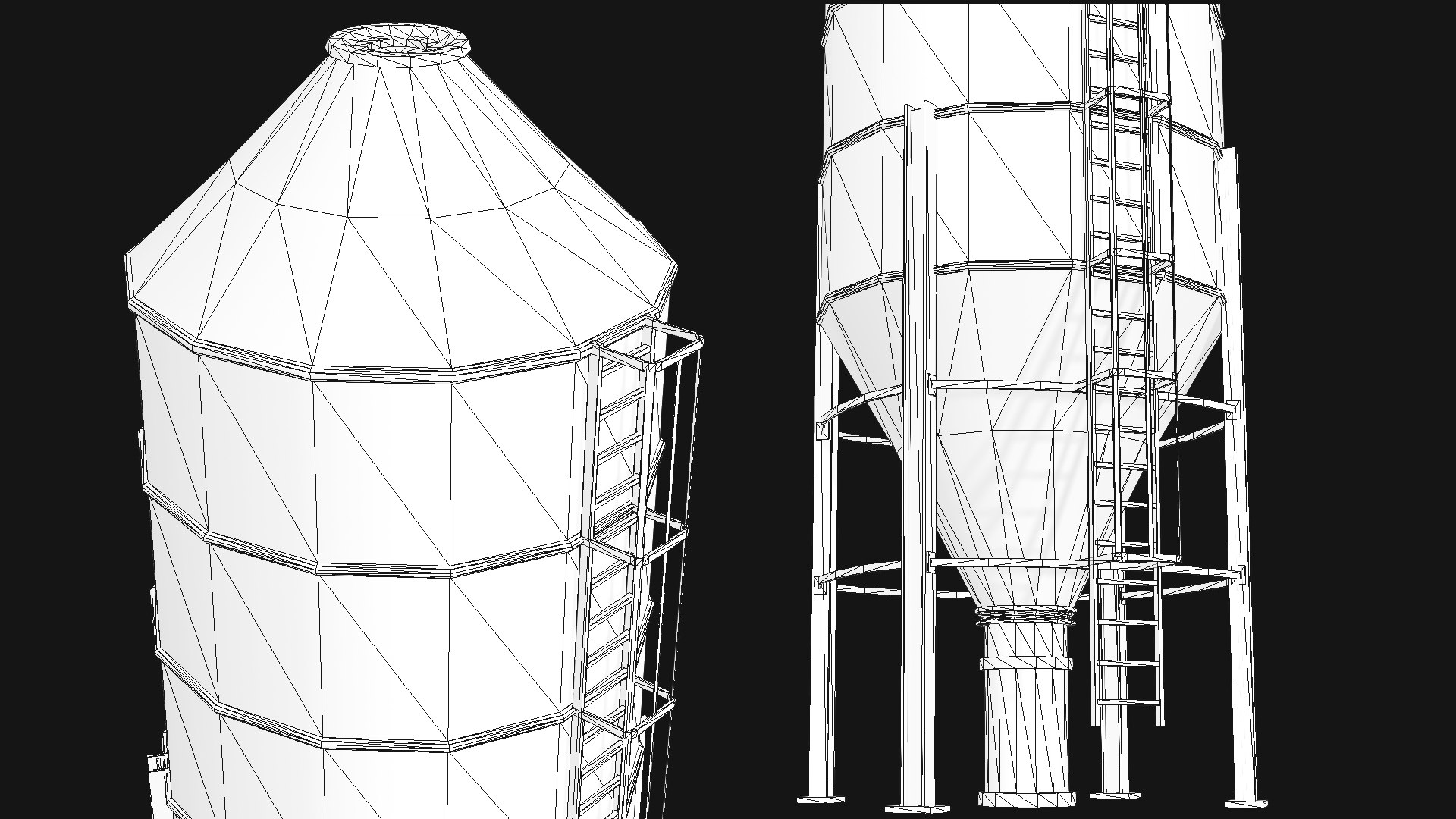 Farm Silo 3 Pbr 3D Model - TurboSquid 1191031