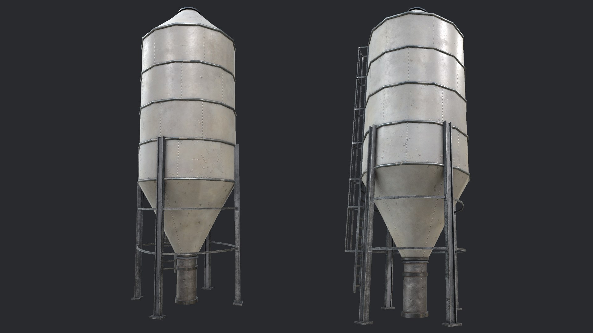 Farm Silo 3 Pbr 3D Model - TurboSquid 1191031