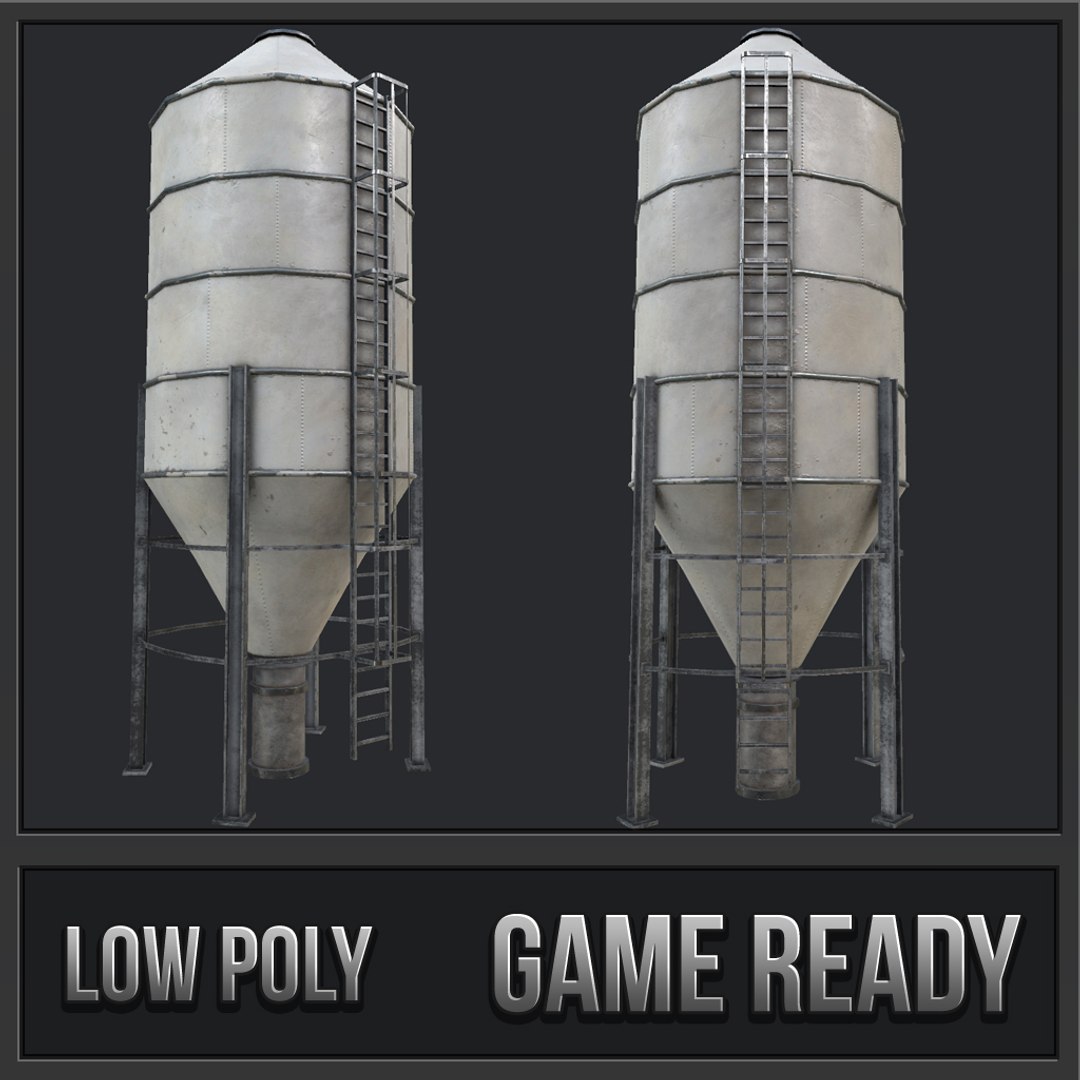 Farm Silo 3 Pbr 3D Model - TurboSquid 1191031