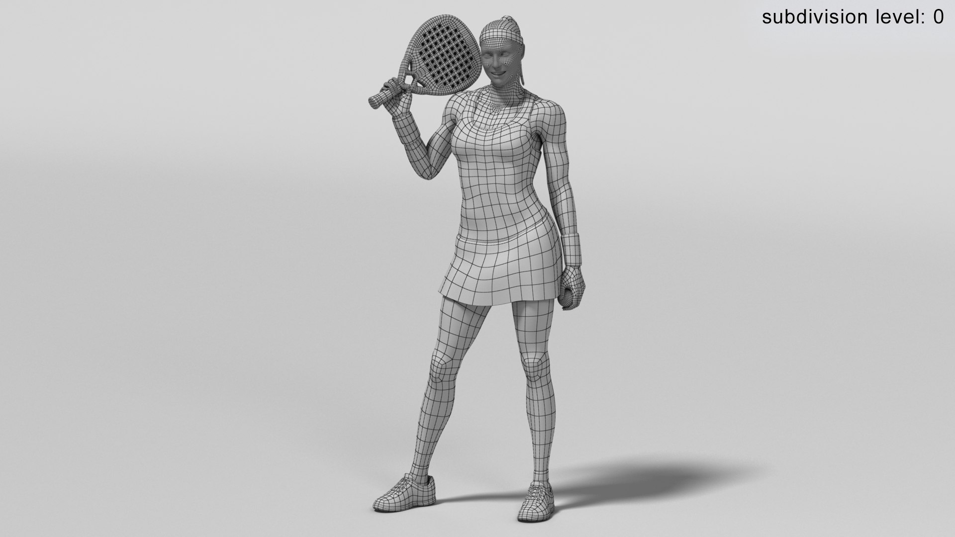 3D Female Padel Player Animated HQ Model - TurboSquid 1816287
