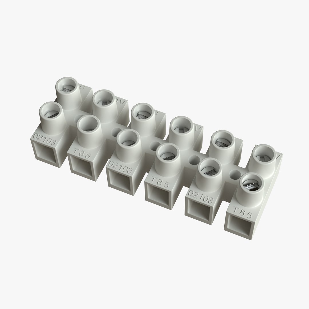3D Terminal Block Connector Strip Model - TurboSquid 2146345