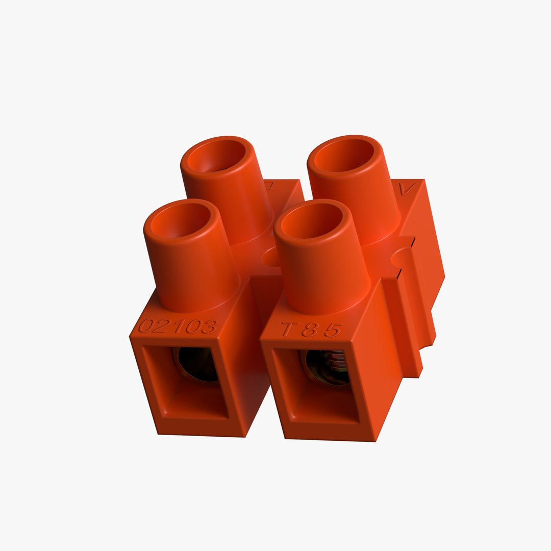 3D Terminal block connector strip model - TurboSquid 2146345