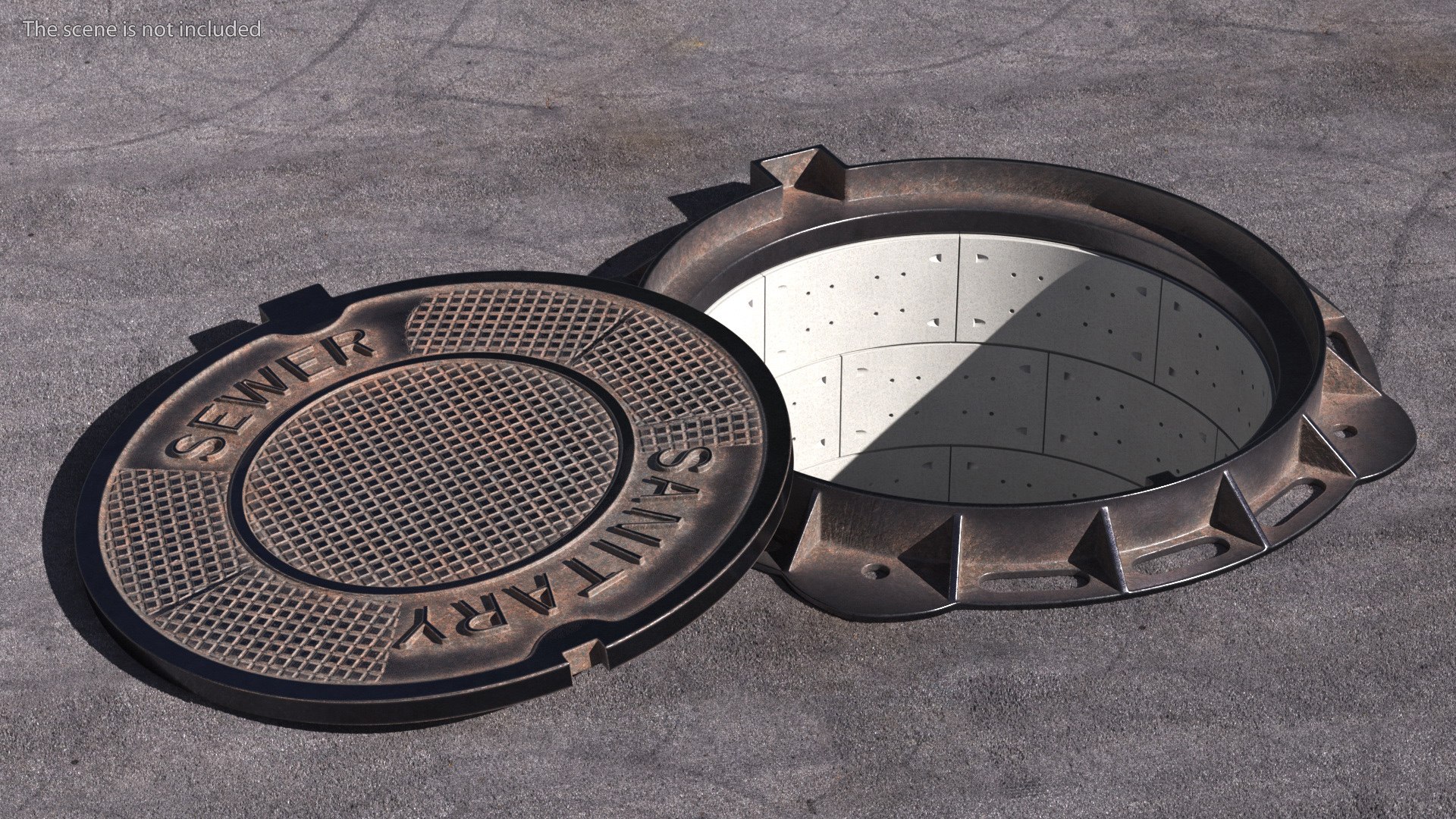 Steel Sewer Manhole Old 3D model - TurboSquid 1958531