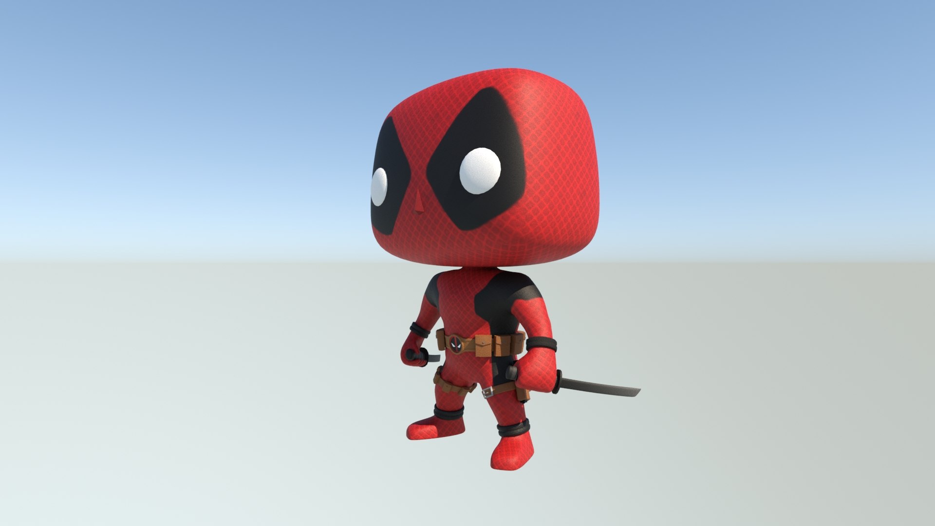 Deadpool Funko Pop Style Model - TurboSquid 1761697