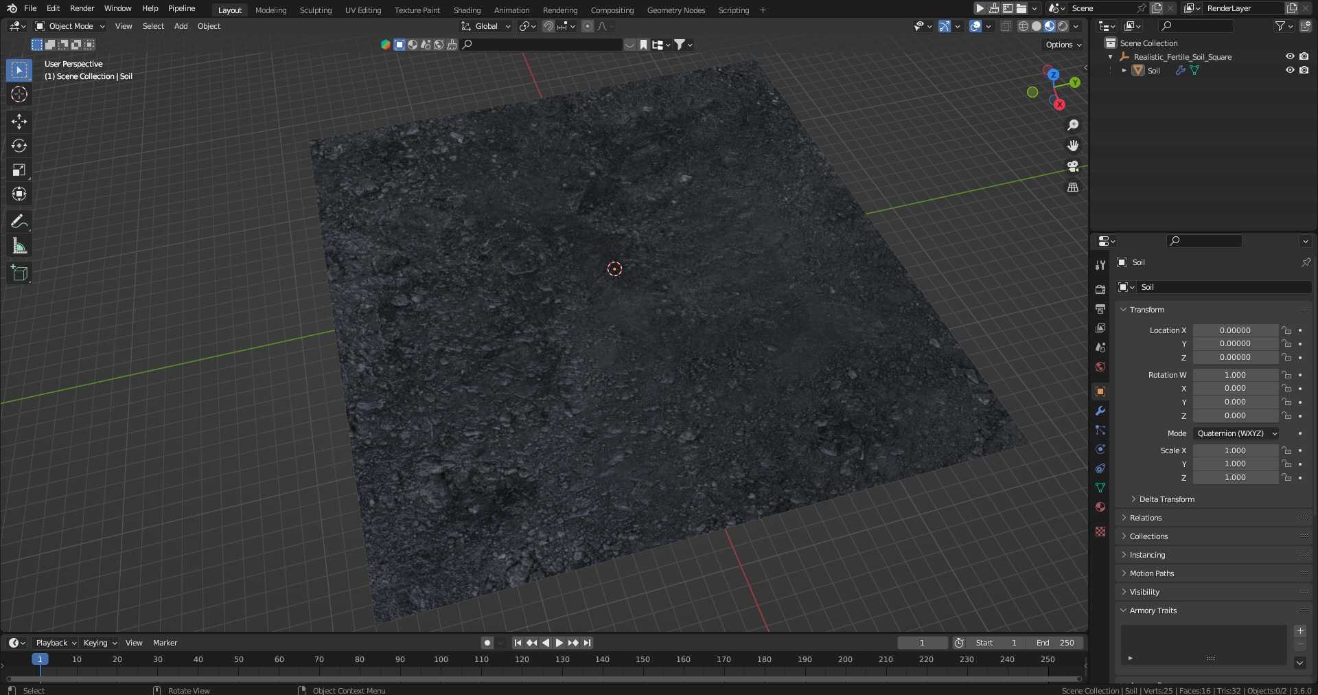 3D Realistic Fertile Soil Square - TurboSquid 2373266