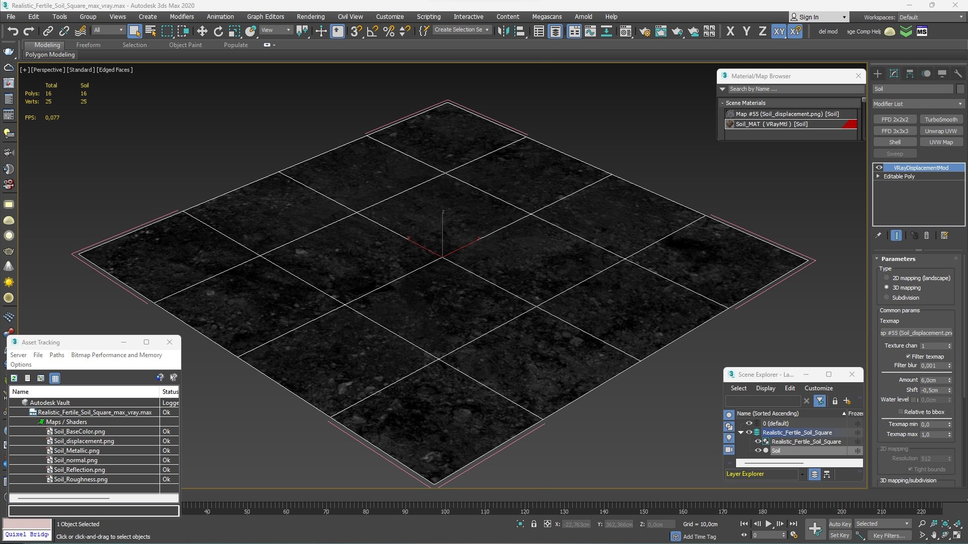 3D Realistic Fertile Soil Square - TurboSquid 2373266