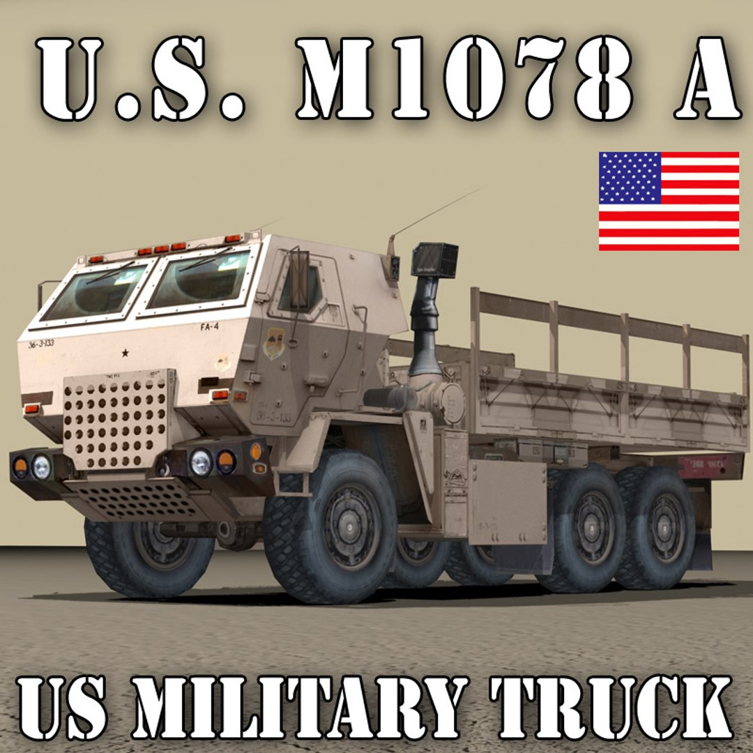 3d M1078 Cargo Truck Transport