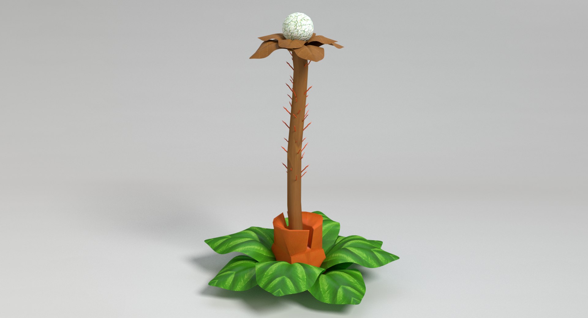 3d alien plant model