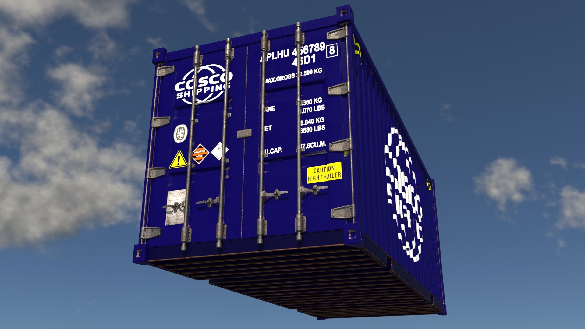 3D Shipping Container Cosco Model - TurboSquid 1494861